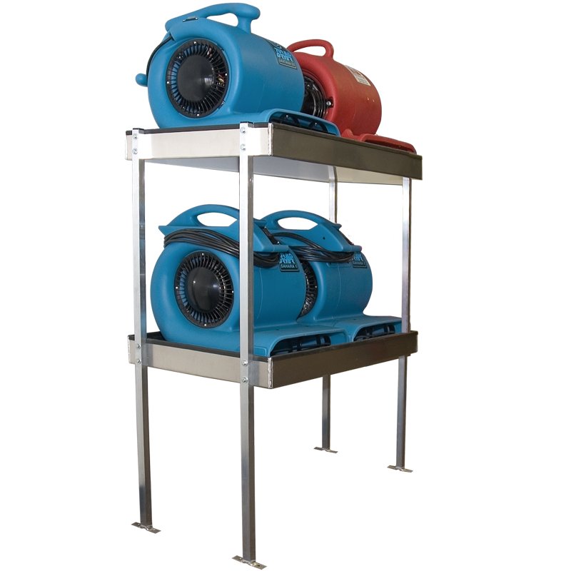 Shelving for 4 Airmovers: Aluminum Storage Solution – CleanCo